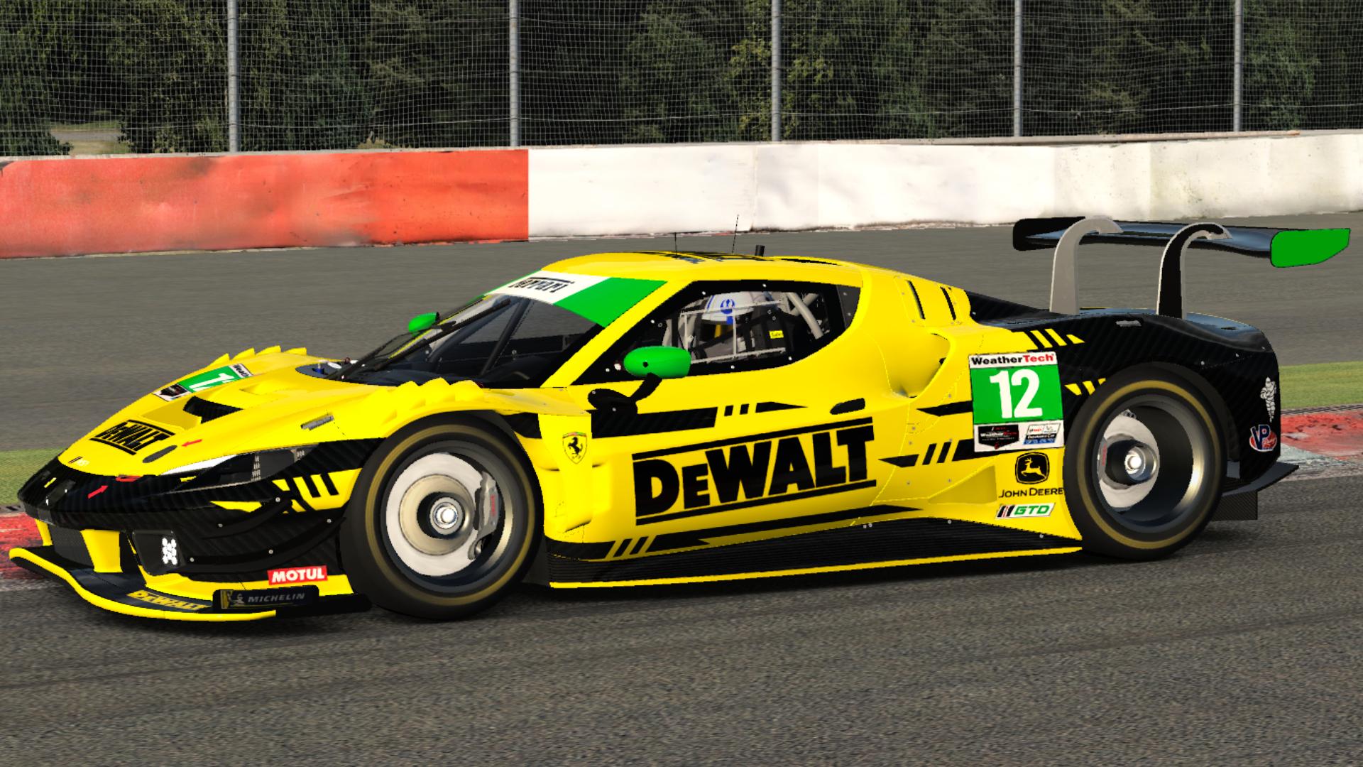 Ferrari 296 IMSA DeWALT by Anton Kelo - Trading Paints