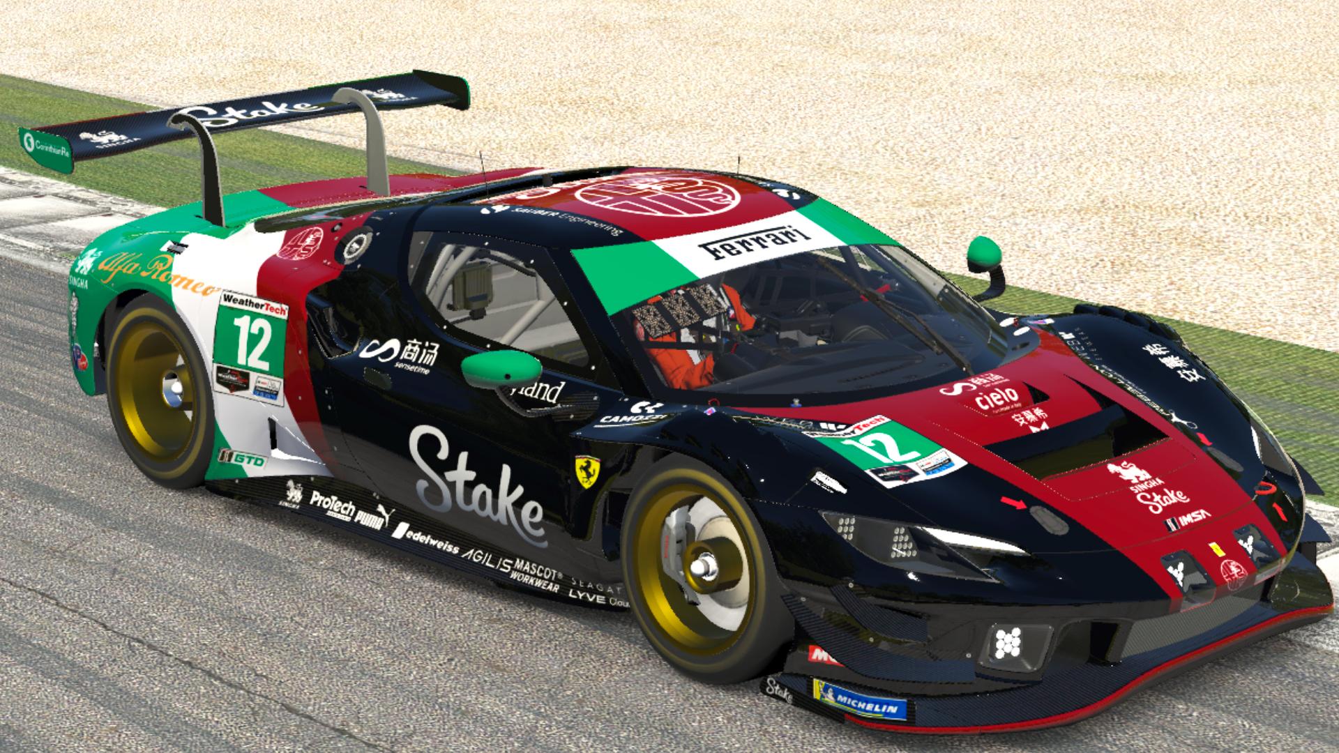 Ferrari 296 IMSA Alfa Romeo Monza Edition by Anton Kelo - Trading Paints