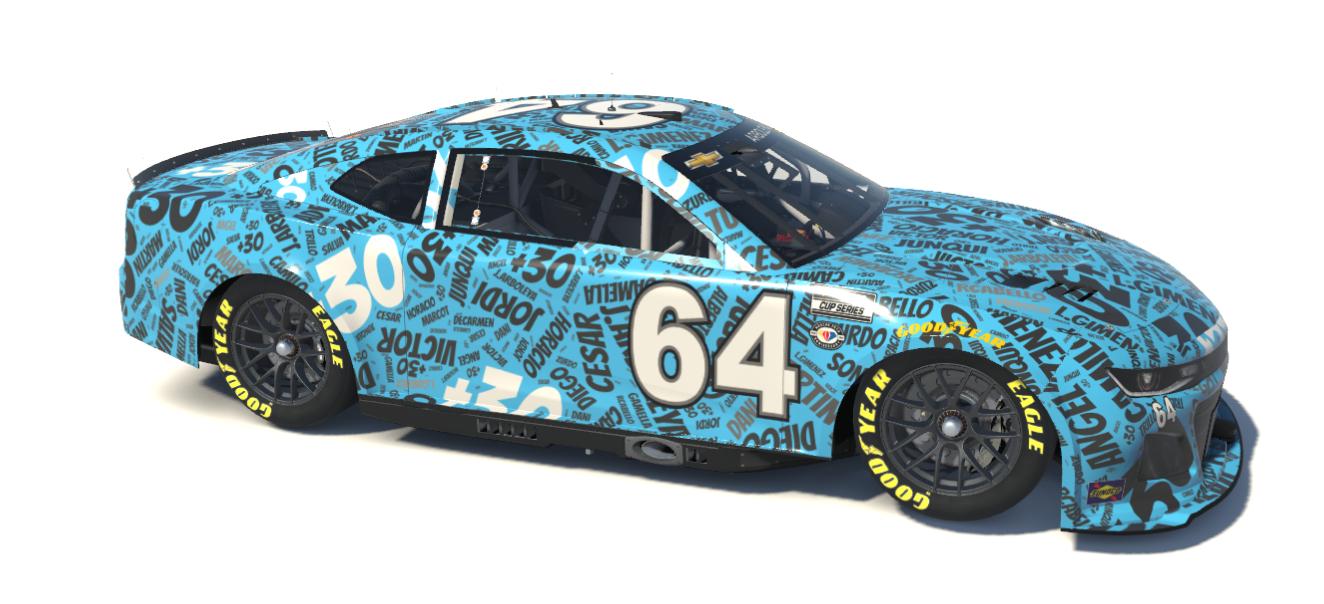 NASCAR Cup Series Next Gen Chevrolet Camaro ZL1 md30 nube nombres azul ...