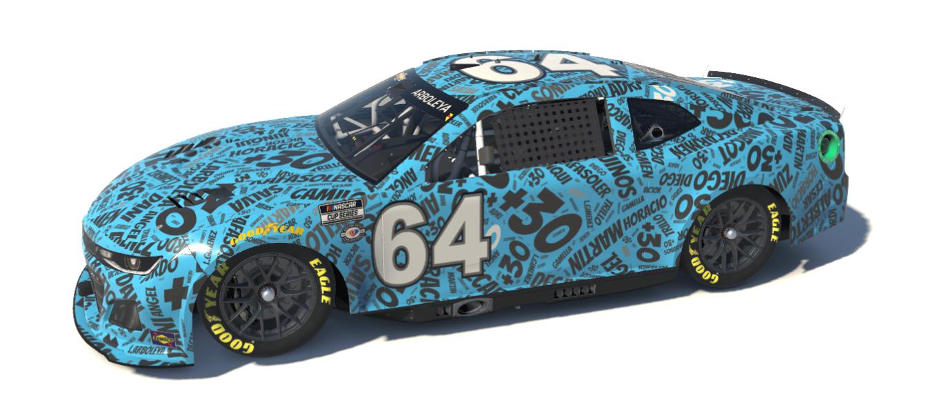 NASCAR Cup Series Next Gen Chevrolet Camaro ZL1 md30 nube nombres azul ...