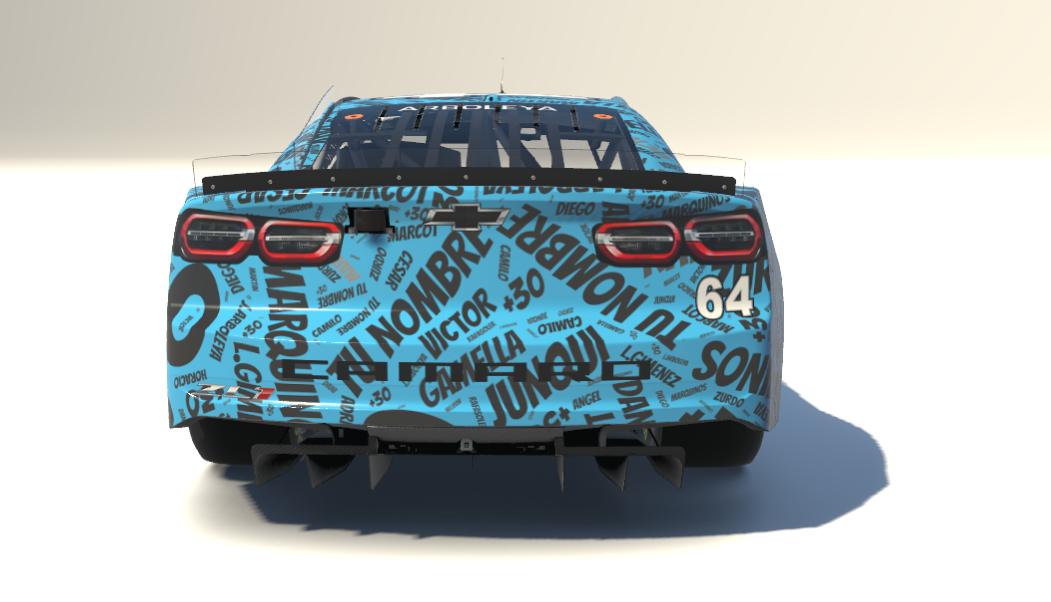 NASCAR Cup Series Next Gen Chevrolet Camaro ZL1 md30 nube nombres azul ...