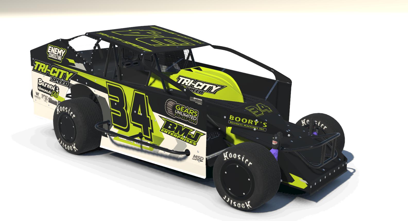 TRI-CITY Yellow - No Custom Number by Branden Schatz - Trading Paints