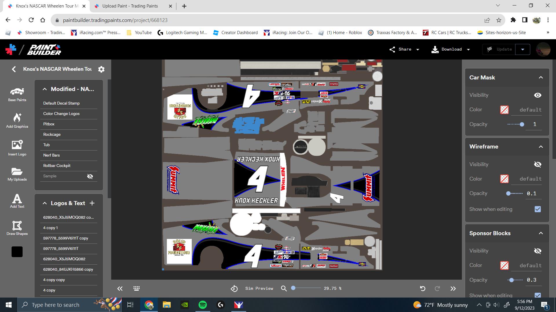 Knoxs NASCAR Wheelen Tour Modfided by Knox Keckler - Trading Paints