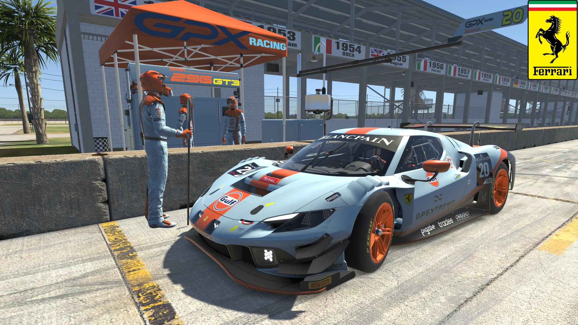 Ferrari 296 GT3 Gulf by Brian Mccaig - Trading Paints