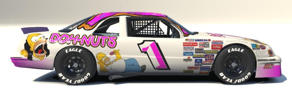 Homers Doh-Nuts 1987 Ford Thunderbird Winston Cup Car by Michael M ...