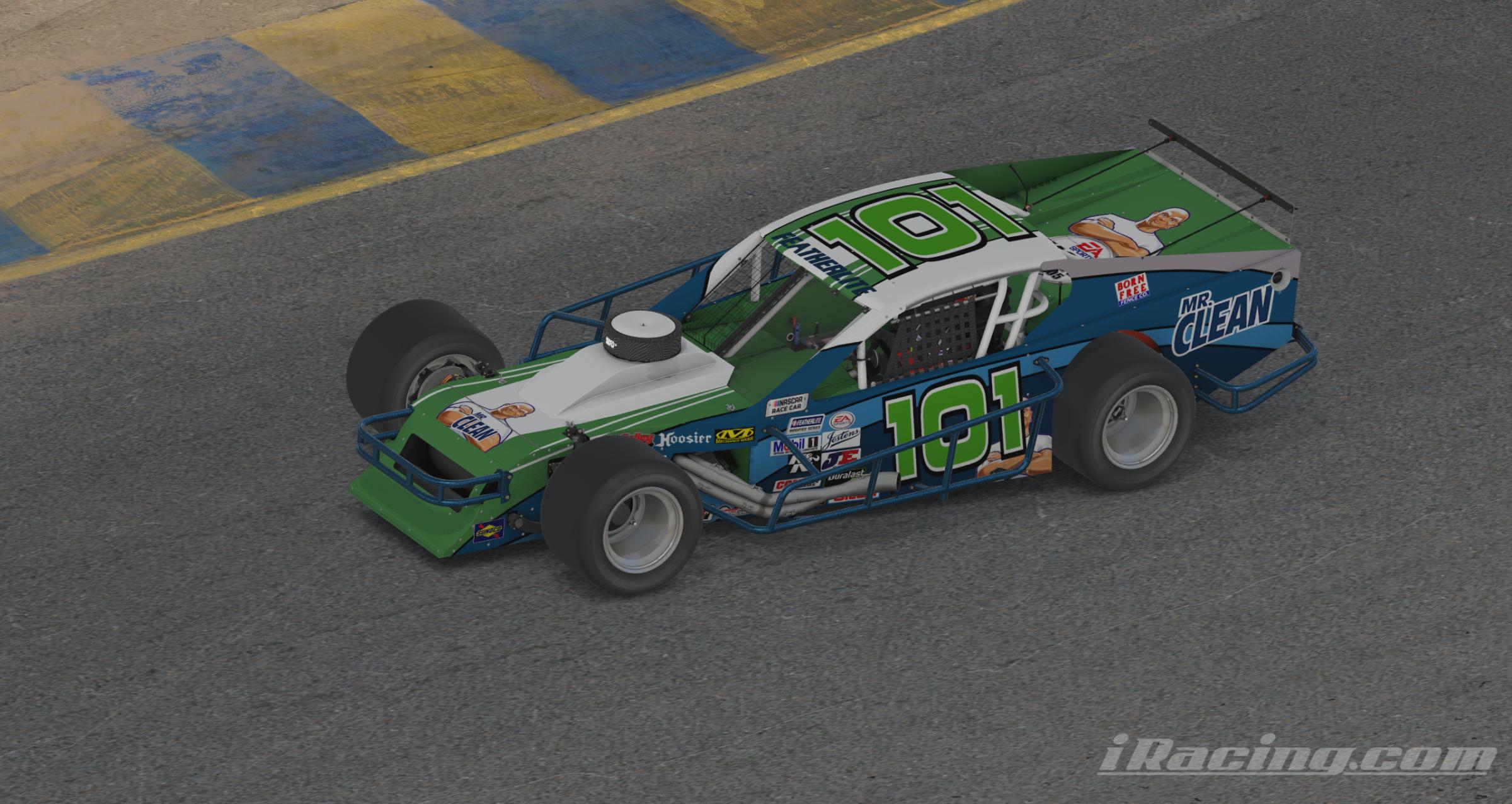 Nascar 05 101 Mr Clean Modified Sim Stamp by Kyle Carpenter - Trading ...