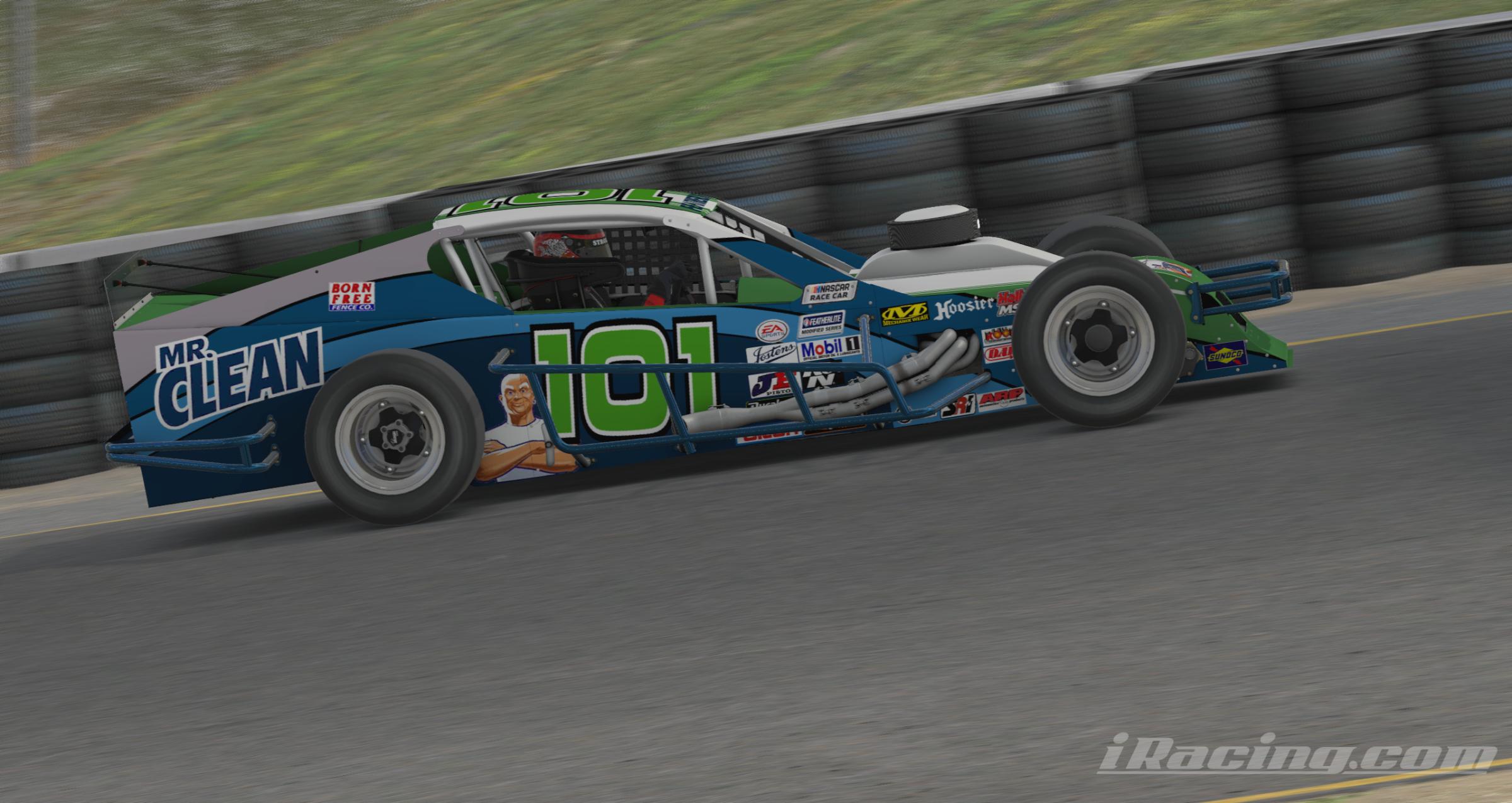 Nascar 05 101 Mr Clean Modified Sim Stamp by Kyle Carpenter - Trading ...