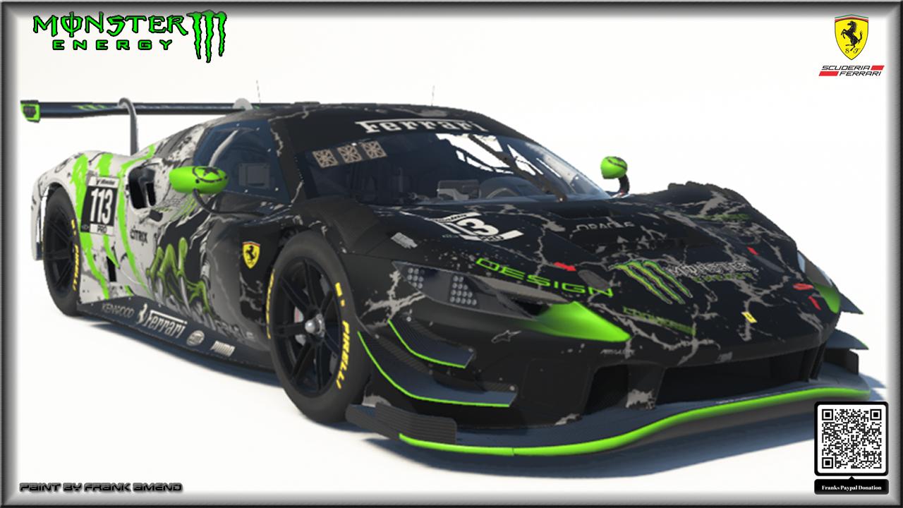 Monster Ferrari 296 GT3 by Frank Amend - Trading Paints