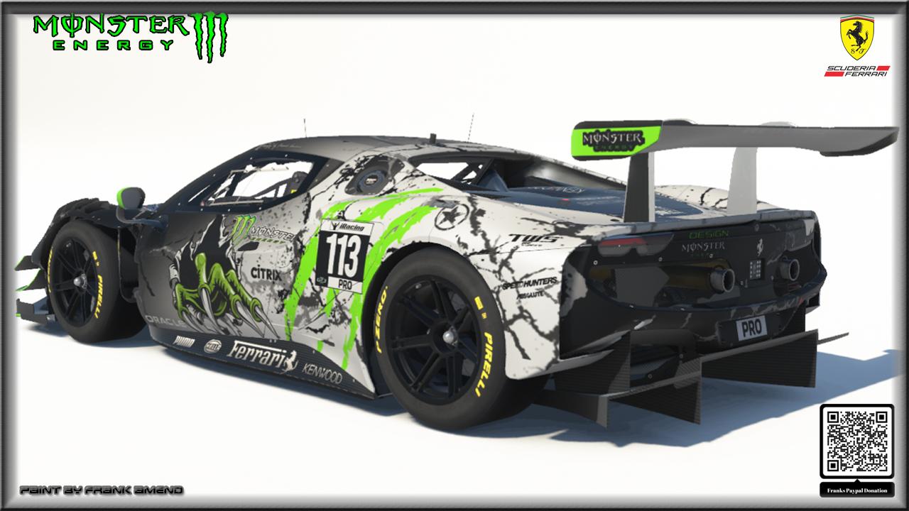 Monster Ferrari 296 GT3 by Frank Amend - Trading Paints