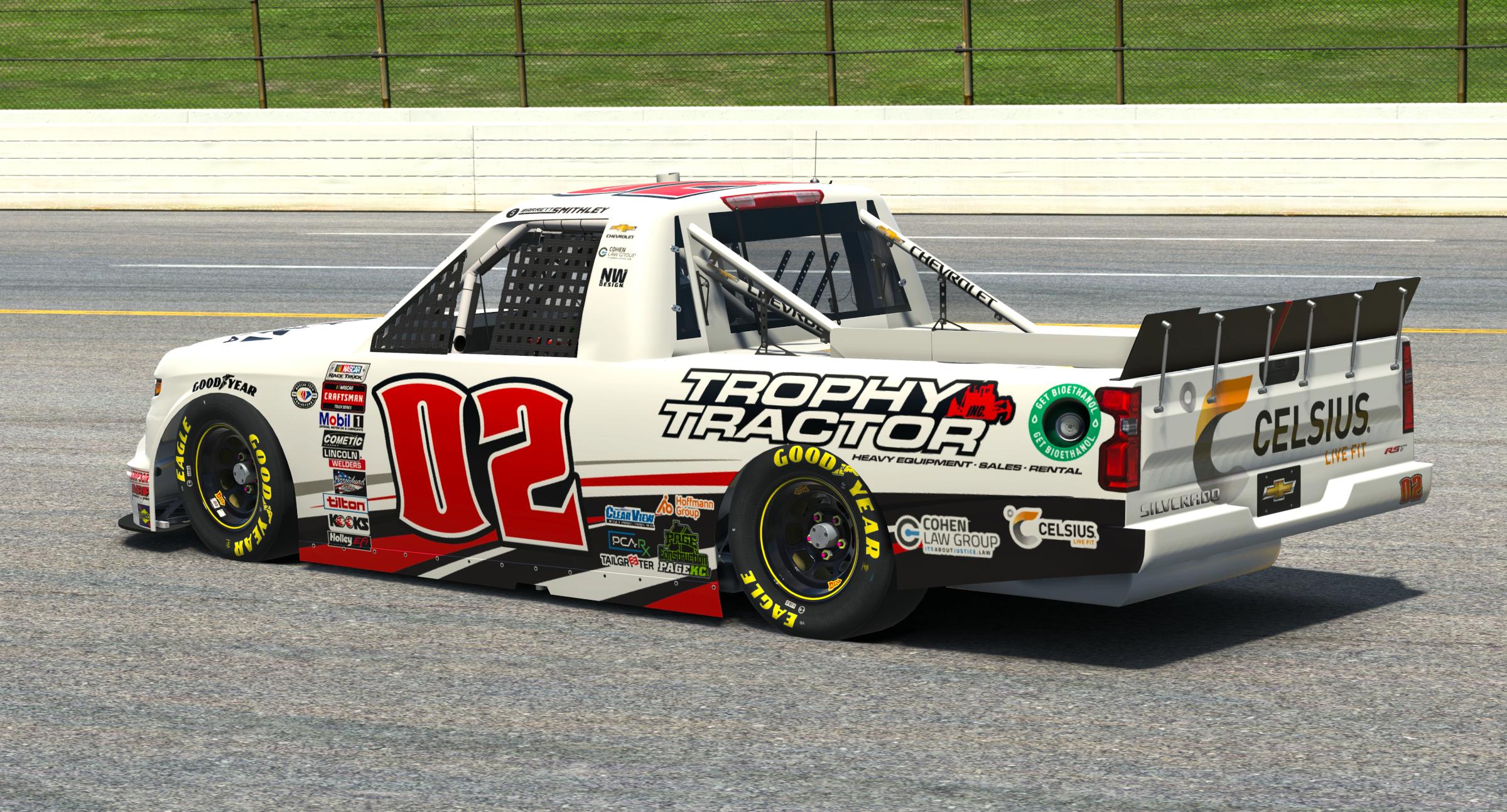 Official 2023 #02 Garrett Smithley Trophy Tractor No Numbers by ...