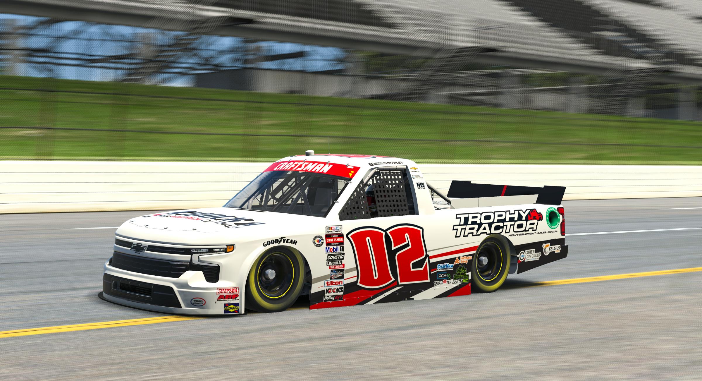 Official 2023 #02 Garrett Smithley Trophy Tractor No Numbers by ...