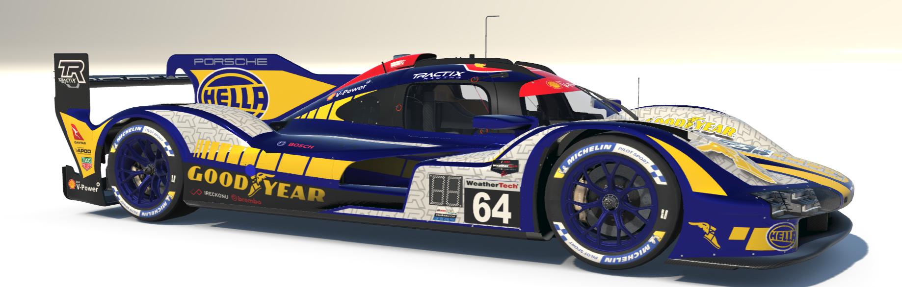 Porsche 963 GTP Hella Goodyear Tractix by Adam Burhop - Trading Paints