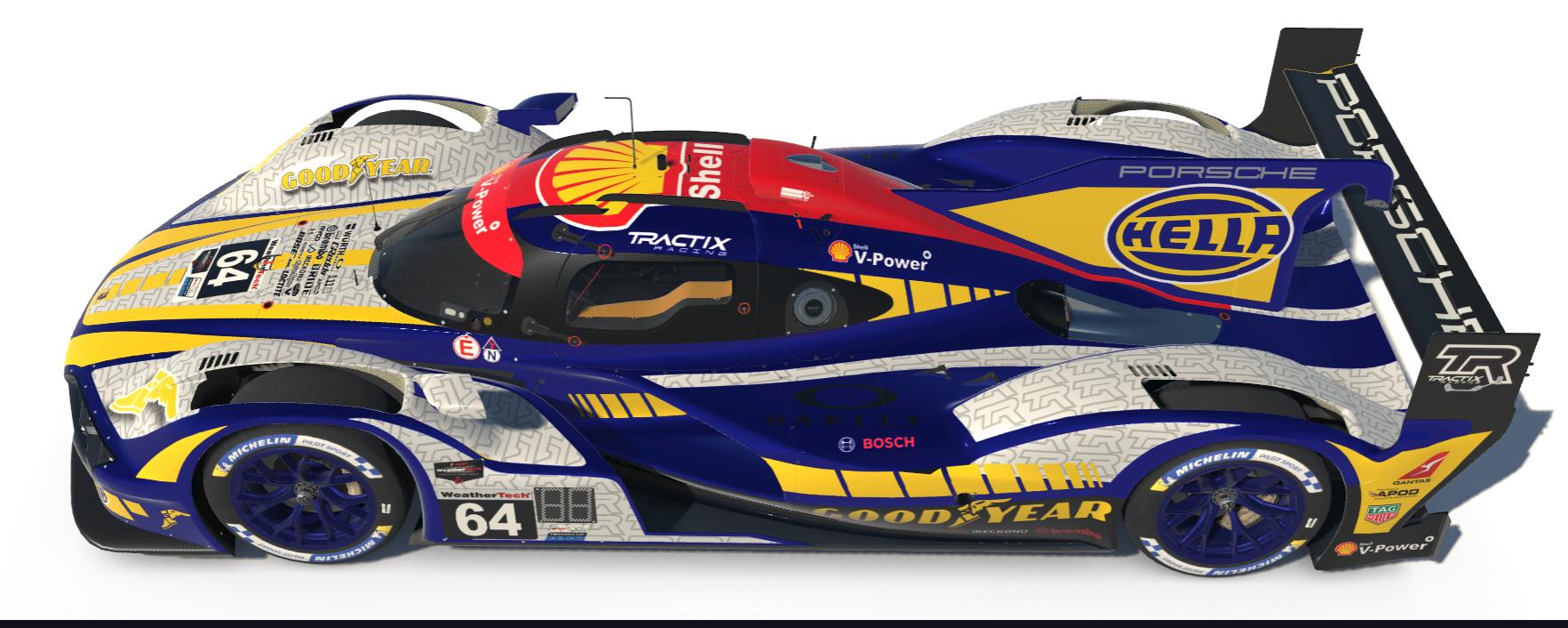 Porsche 963 GTP Hella Goodyear Tractix by Adam Burhop - Trading Paints