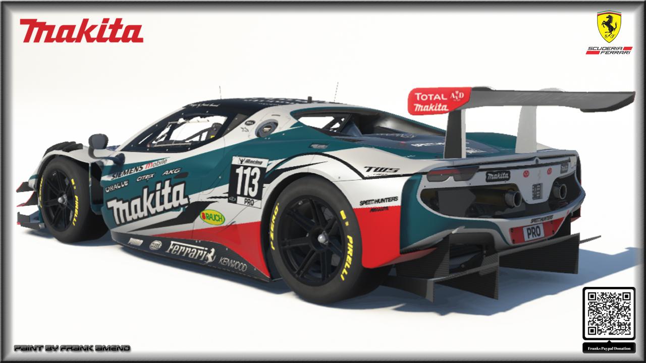 Makita V2 Ferrari 296 GT3 by Frank Amend - Trading Paints