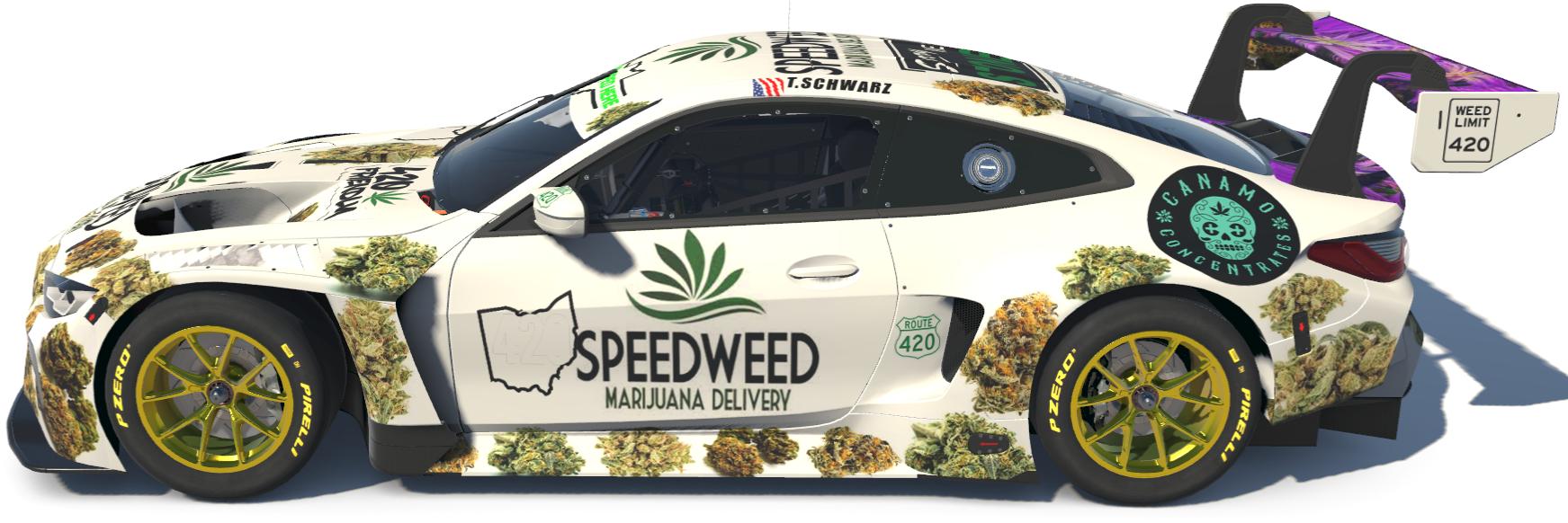 Speed Weed BMW M4 GT3 by Todd Schwarz - Trading Paints