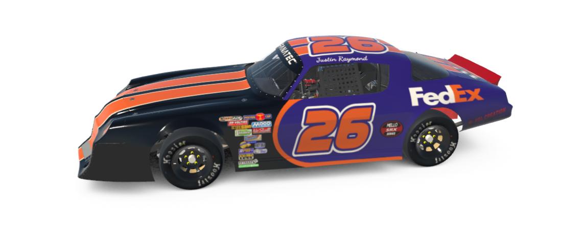 #26 FedEx Mello SRX Street Stock by JD Ray - Trading Paints