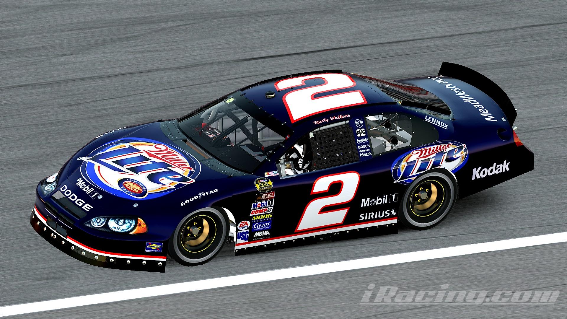 #2 Rusty Wallace 2004 Miller Lite Dodge Sim Stamped Number by Christian Budd - Trading Paints