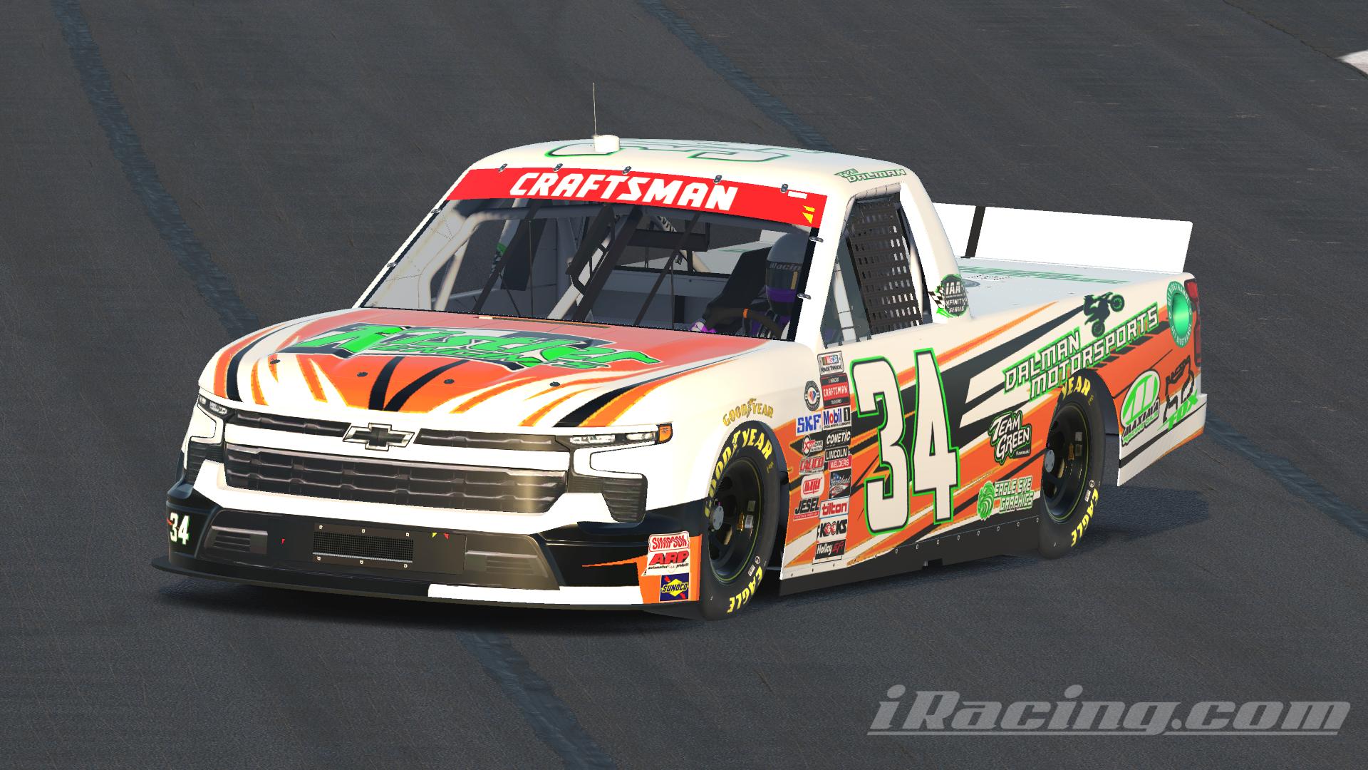 Tye Dalman Orange and White Chevrolet Silverado Truck 2019 by Randy B ...