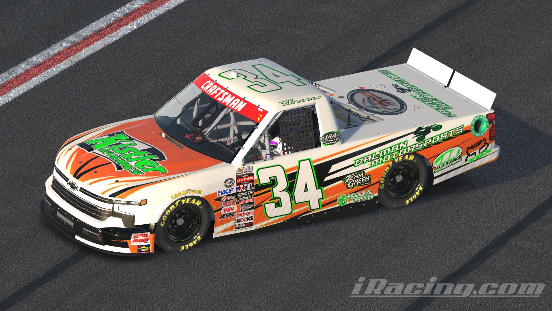 Tye Dalman Orange and White Chevrolet Silverado Truck 2019 by Randy B ...