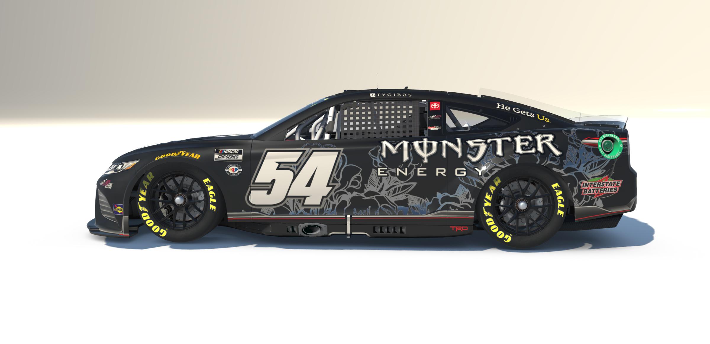 Ty Gibbs Factious Monster Energy Black and White Paint Scheme by Joey ...
