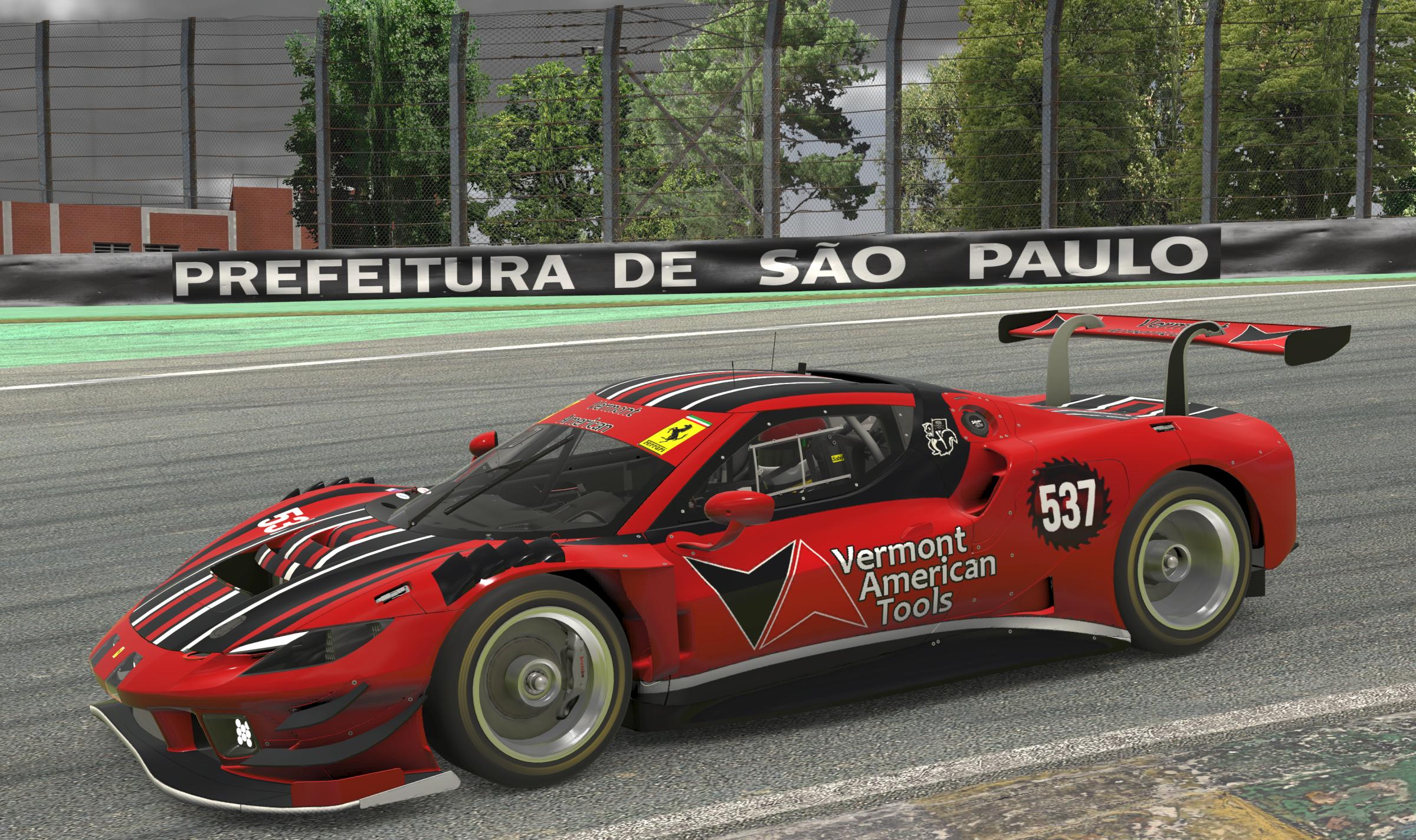 Vermont American Tool Ferrari 296 GT3 by Randy Lloyd - Trading Paints