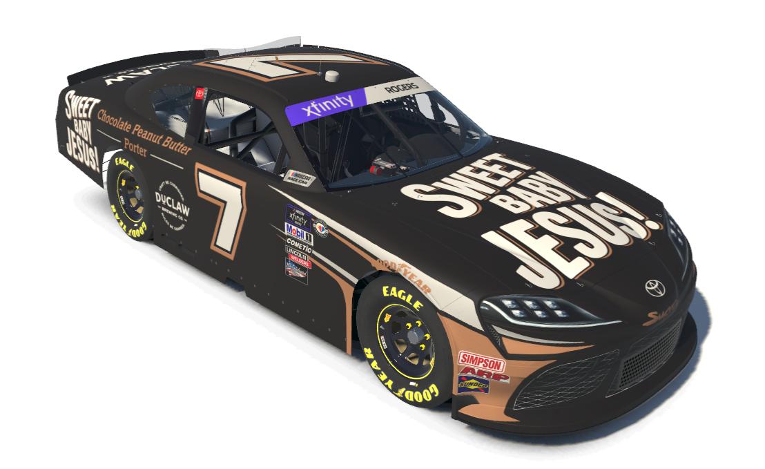 2023 Sweet Baby Jesus Jordan Miles NASCAR Xfinity Toyota Supra by Greg ...
