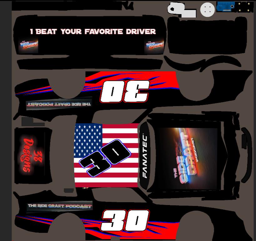 the side draft pod cast iracing paint by Brent Bryson Robidoux ...