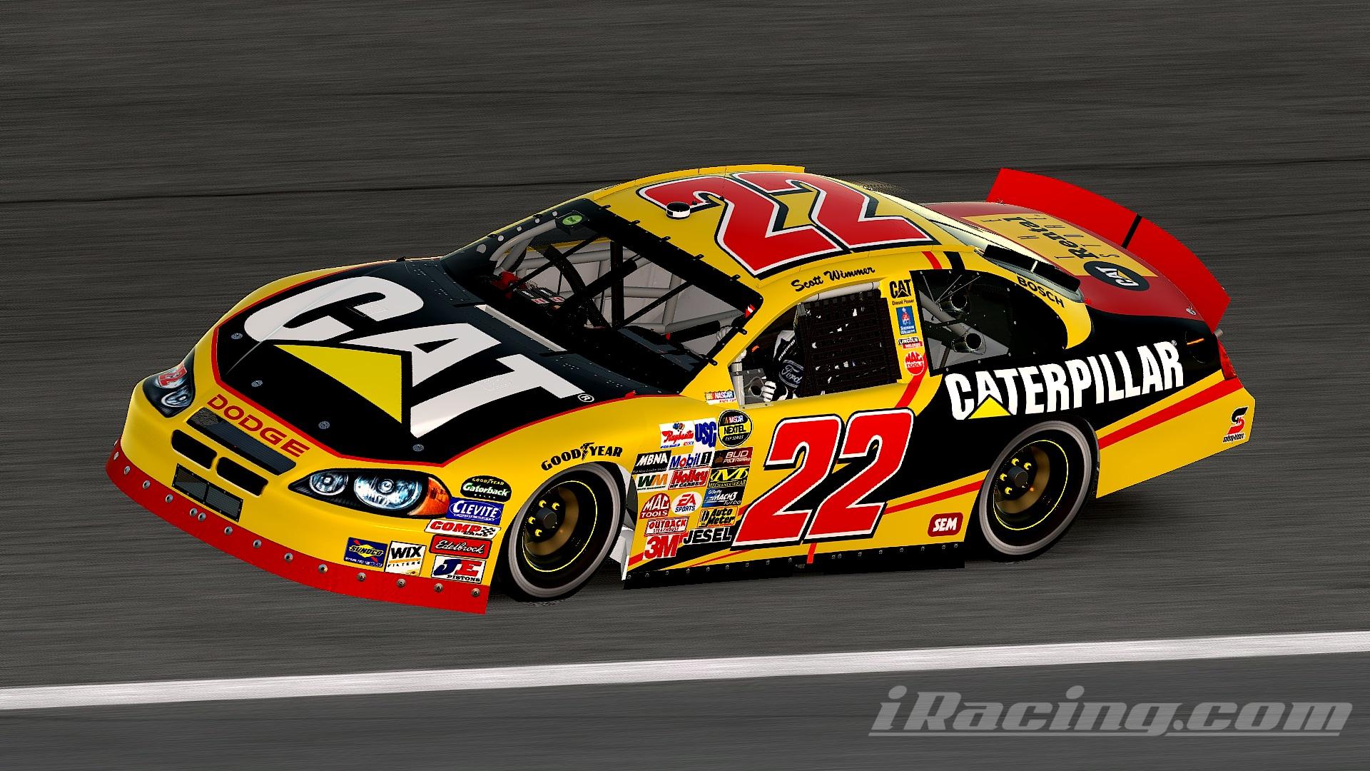 #22 Scott Wimmer 2004 Caterpillar Dodge Sim Stamped Number by Christian ...