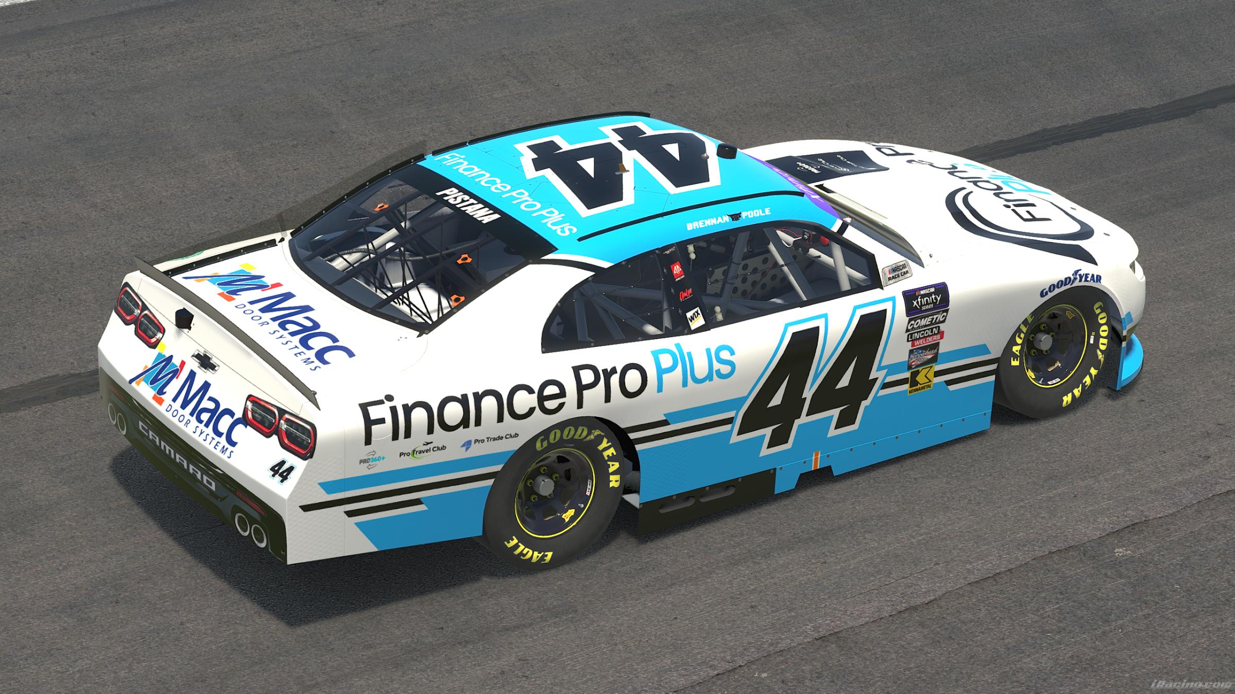2024 Brennan Poole #44 Finance Pro Plus by Ryan Pistana - Trading Paints