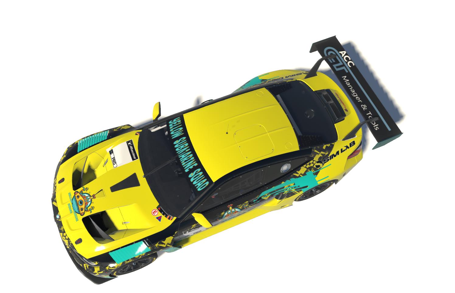 Yellow Submarine M4 GT3 by Justin Wellbelove - Trading Paints