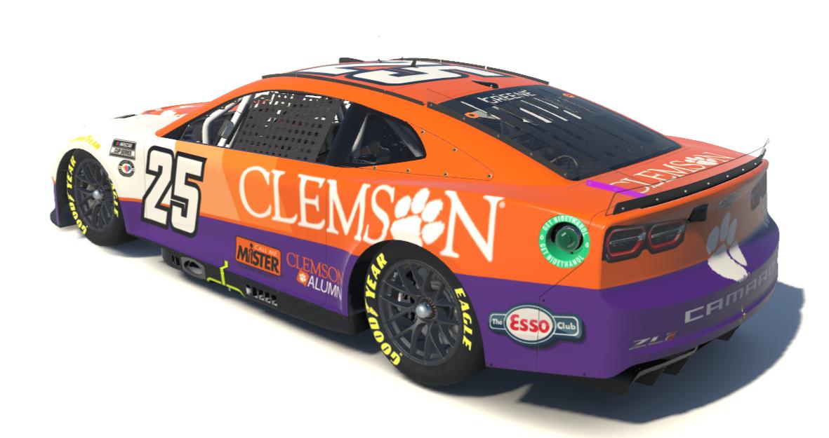 Custom 25 Clemson NextGen Camaro by Samuel Greene - Trading Paints