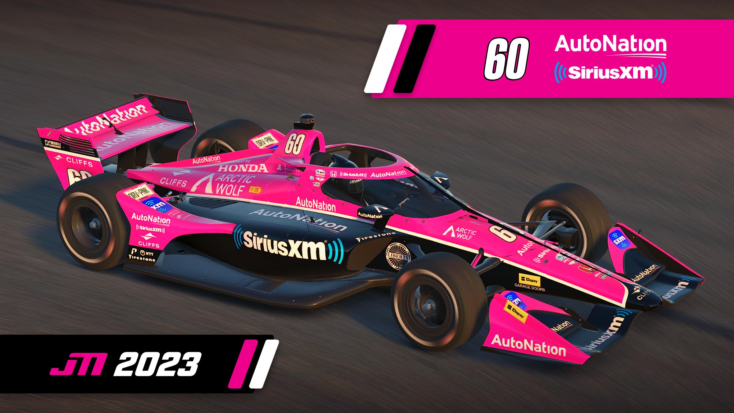 2023 Linus Lundqvist #60 AutoNation SiriusXM Dallara IR18 with Custom ...