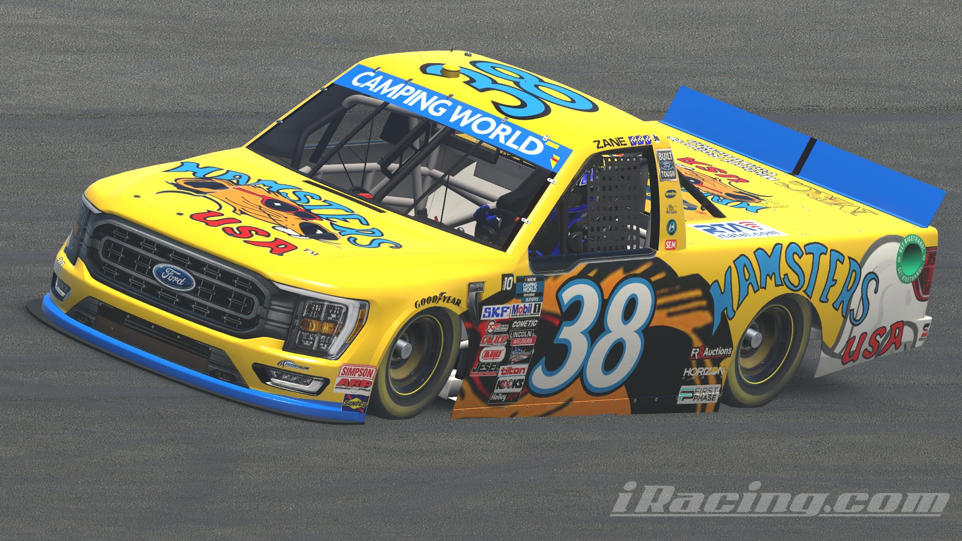 2022 Zane Smith #38 Hamsters USA F150 by Justin Ehrlichman - Trading Paints