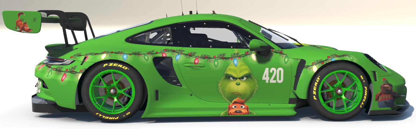 Grinch Porsche 992r GT3 by Todd Schwarz - Trading Paints