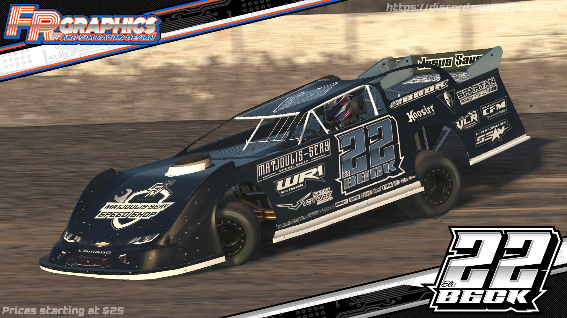 Eli Beck 2023 Dirt Latemodel V2 by Manix Furqueron - Trading Paints