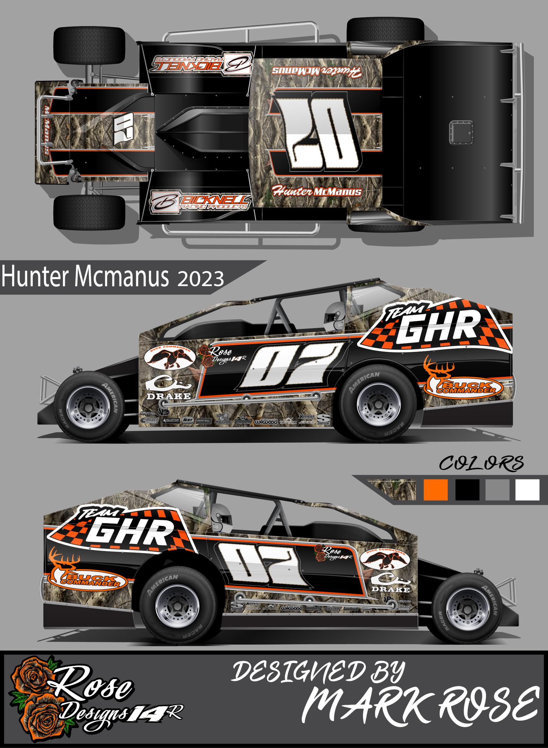 Hunter McManus 2023s4 big block modified wrap by Mark R Rose - Trading ...