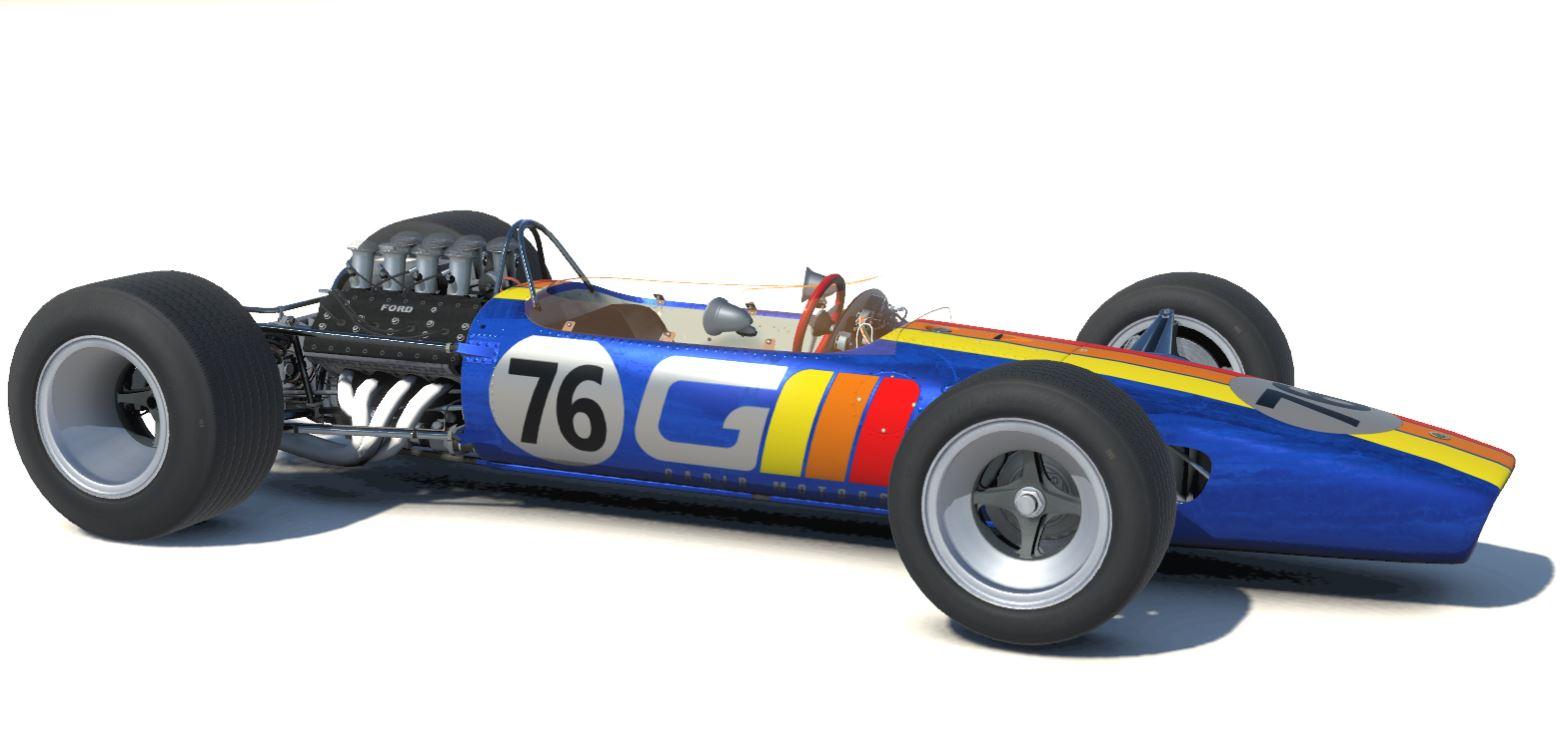 Lotus 49 Gabir Motors Royal Blue by Scott Lear - Trading Paints