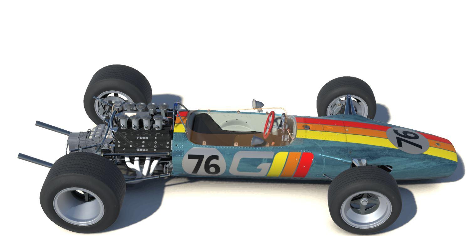 Lotus 49 Gabir Motors Pale Blue Sky by Scott Lear - Trading Paints