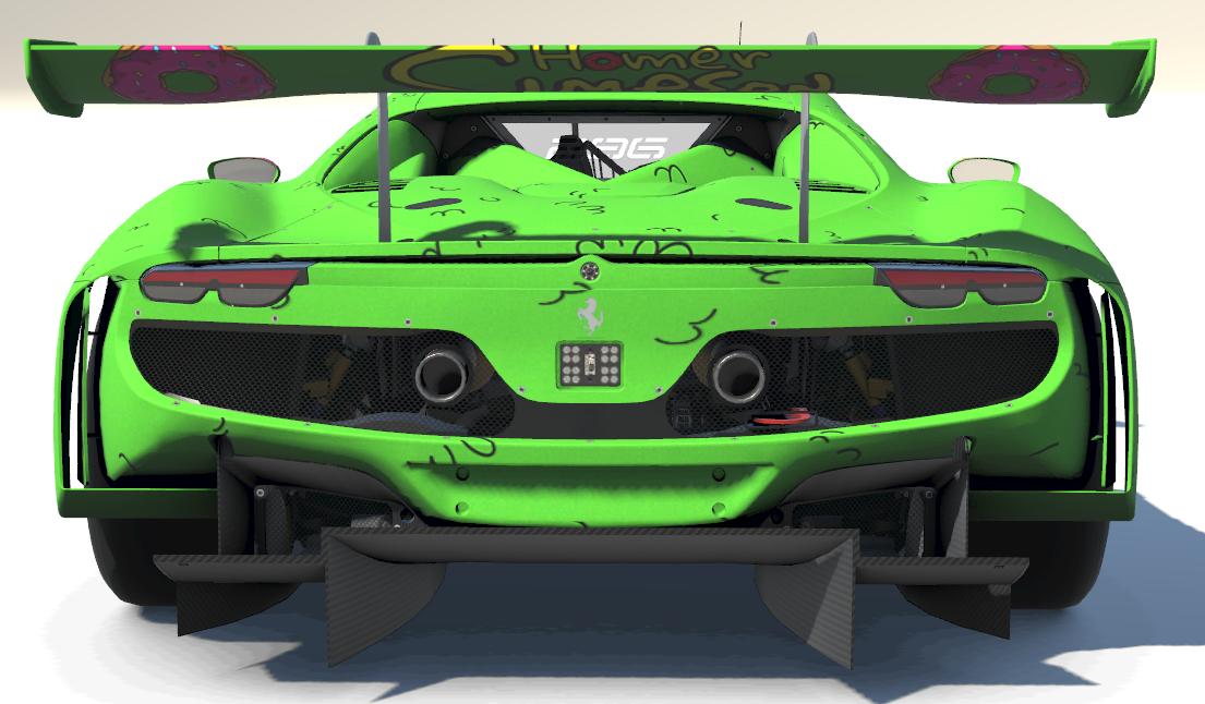 Homer Simpson Ferrari 296 GT3 by Todd Schwarz - Trading Paints