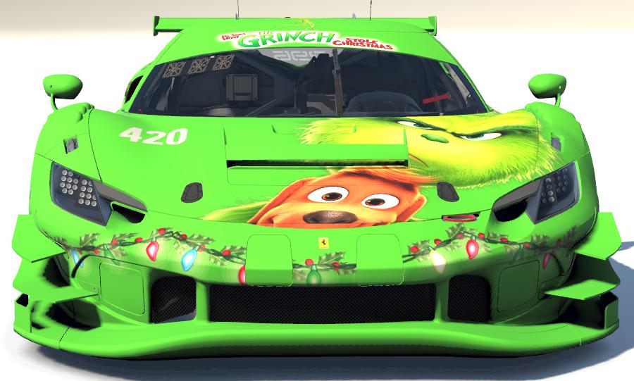 Grinch Ferrari 296 GT3 by Todd Schwarz - Trading Paints