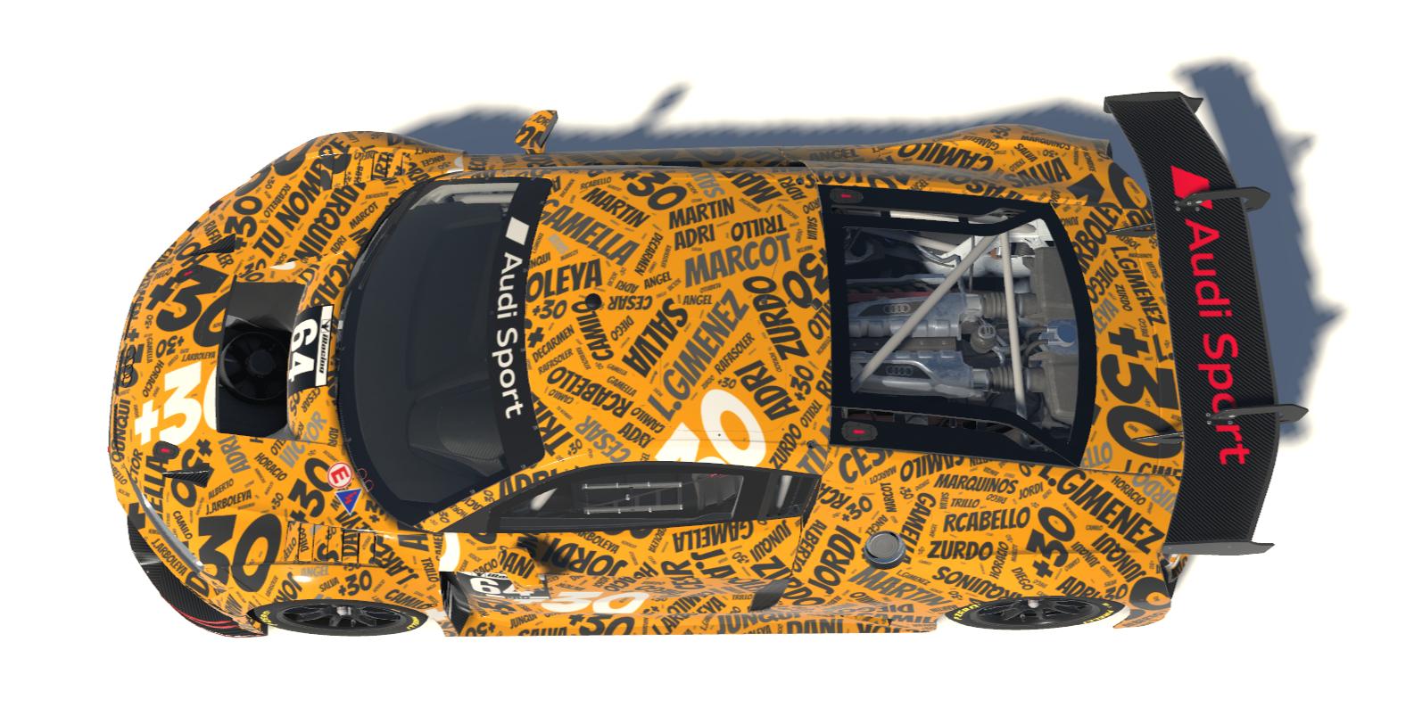 Audi R8 LMS Evo II GT3 md30 nube nombres naranja by Jesús Arboleya ...