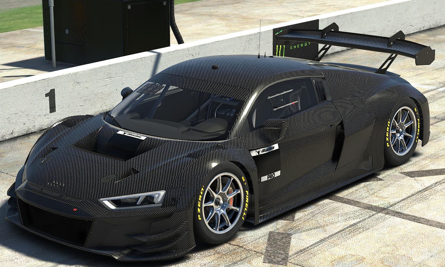 Carbon Fibre Audi R8 (GT3 decals) by Cameron Dance - Trading Paints