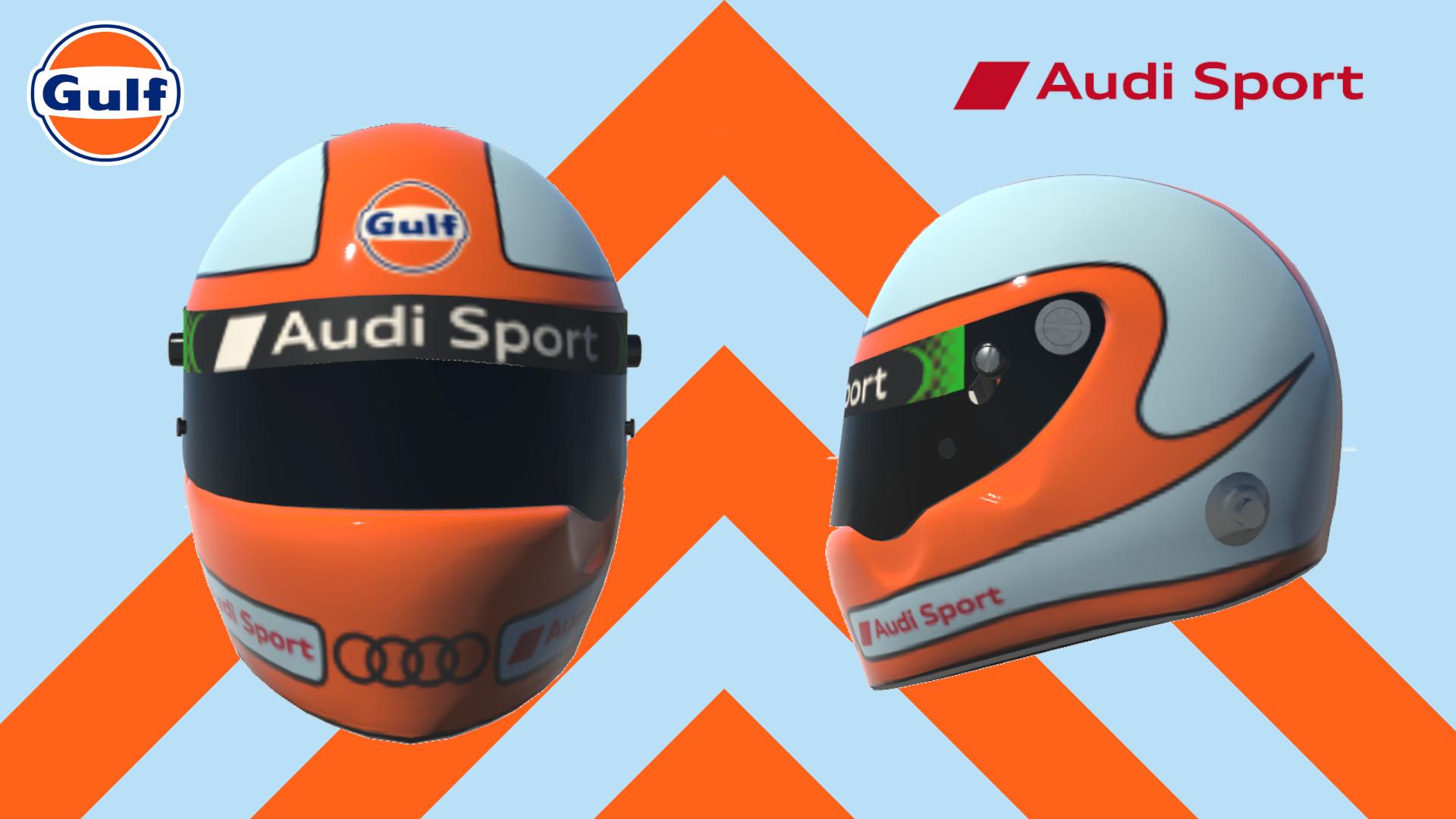 Audi Sport Gulf Helmet by Brian Mccaig - Trading Paints
