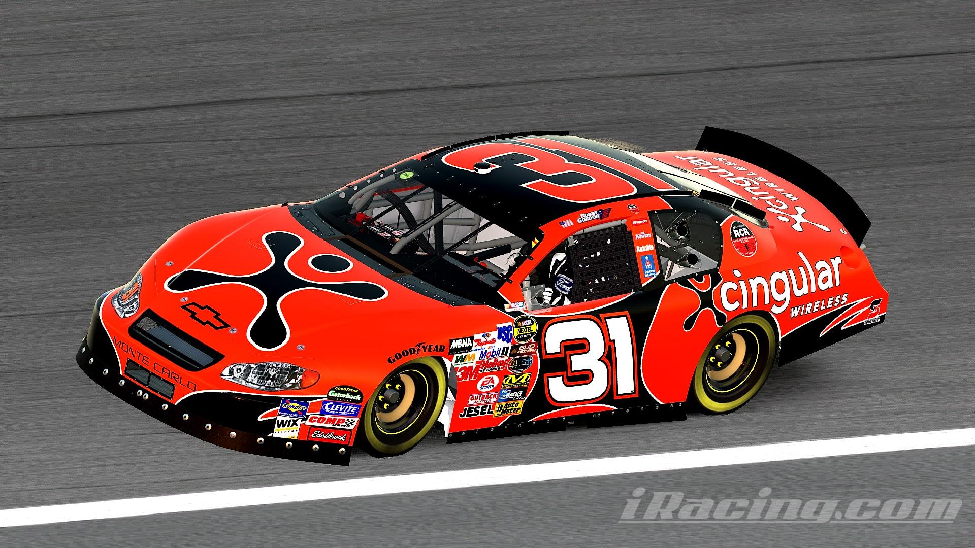 #31 Robby Gordon 2004 Cingular Chevrolet Monte Carlo Sim Stamped Number ...