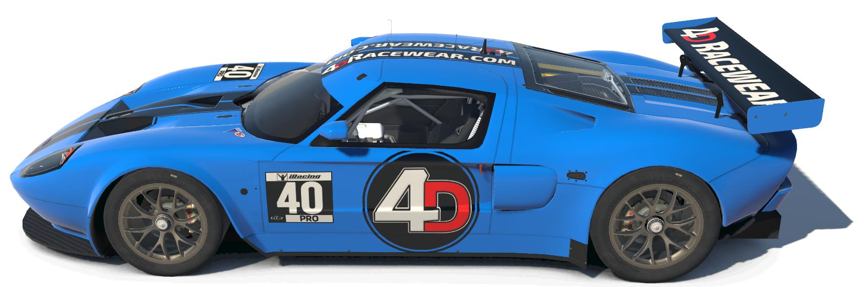 4Dracewear.com Ford GT3 Blue by Jim H. - Trading Paints