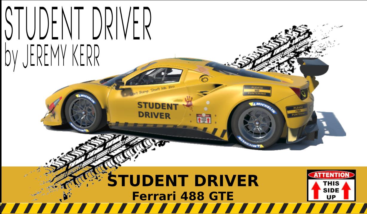 Student Driver - Ferrari 488 GTE by Jeremy Kerr - Trading Paints