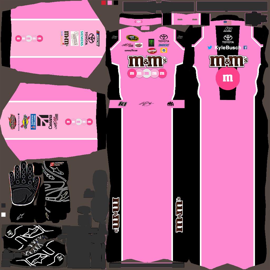 2015 Kyle Busch Pink M&Ms K1 Suit by Dylan Martens - Trading Paints