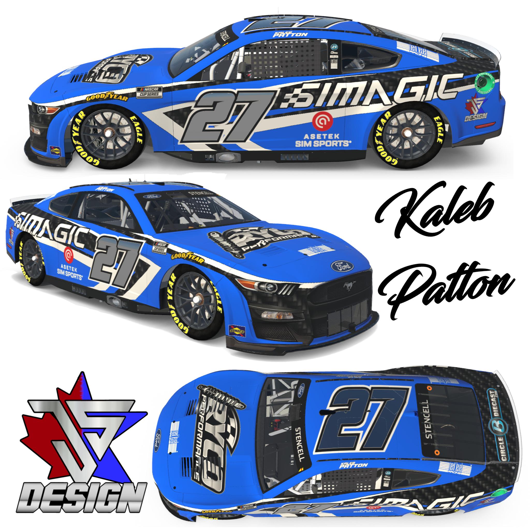 #27 Kaleb Patton Black and Blue Mustang V2 by Jordan S. - Trading Paints