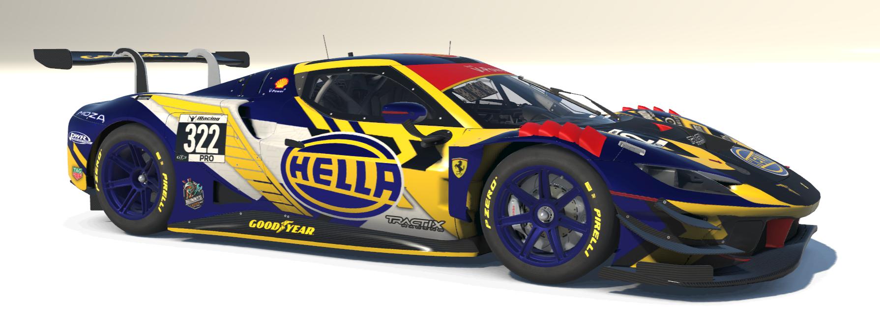 Hella Goodyear Tractix Racing Ferrari 296 GT3 V2 by Adam Burhop ...