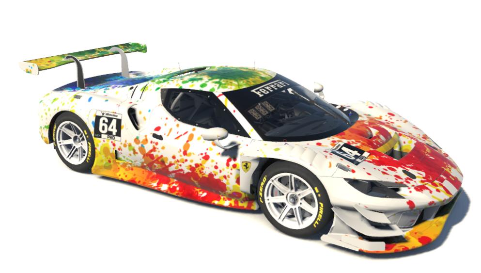 Pop Art "splash" Ferrari 296 GT3 by Max Lesprillier - Trading Paints